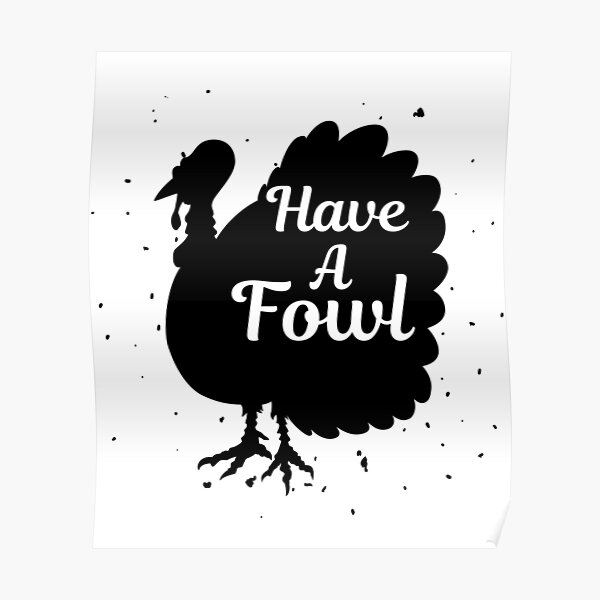 Póster «Copia de Have A Fowl Thanksgiving Funny Turkey Trot Vintage ...