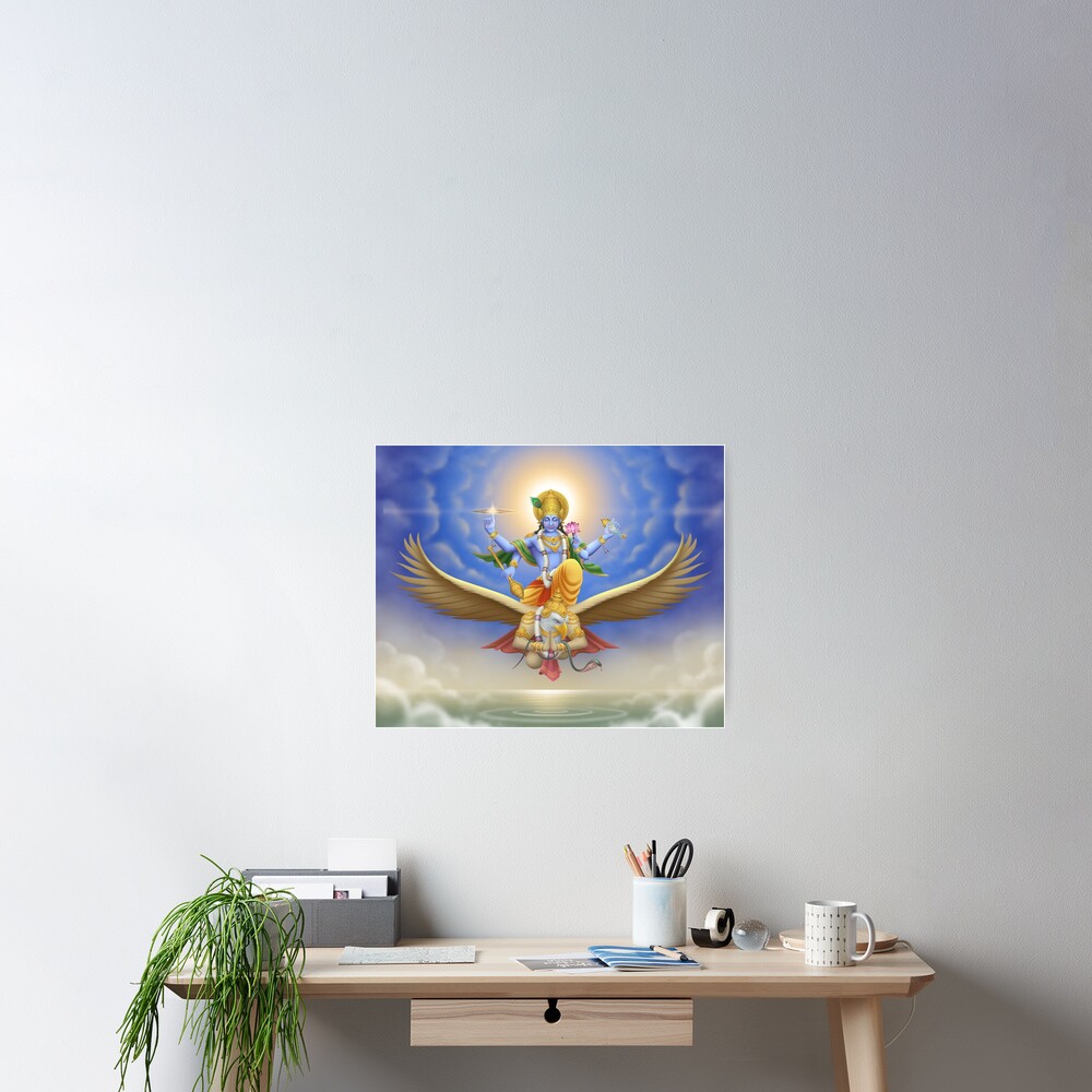 "Sri Vishnu and Garuda" Photographic Print for Sale by SolaceOm | Redbubble
