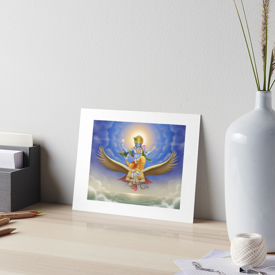 "Sri Vishnu and Garuda" Photographic Print for Sale by SolaceOm | Redbubble
