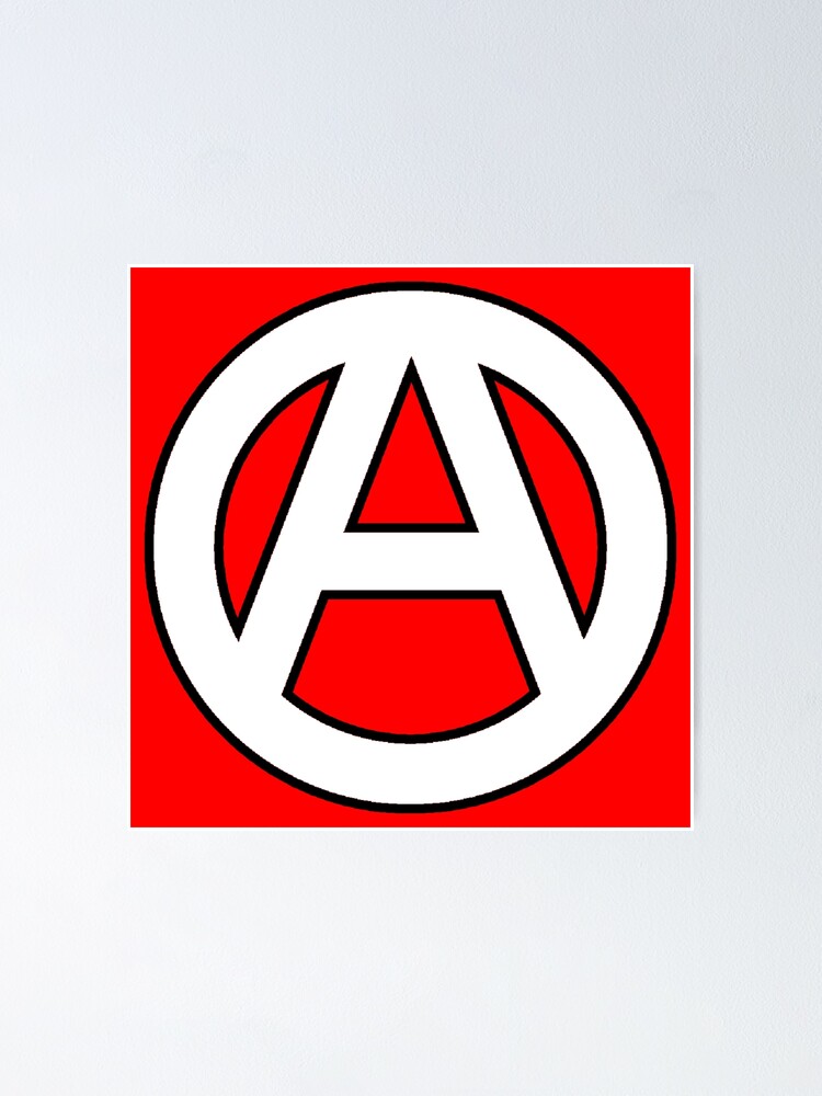 "Anarchy Symbol--White, Black Outline on a Transparent Background ...