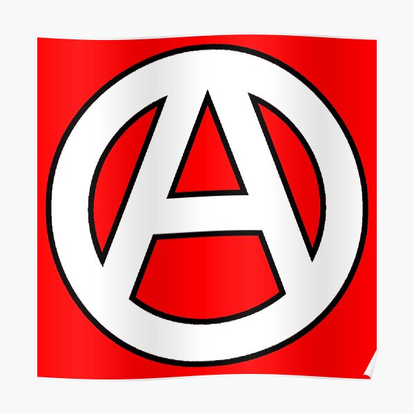 "Anarchy Symbol--White, Black Outline on a Transparent Background ...