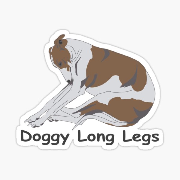 "Doggy Long Legs" Sticker for Sale by FredMissin | Redbubble