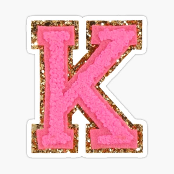 "pink varsity letter | K" Sticker by Tr3ndyDesignss | Redbubble