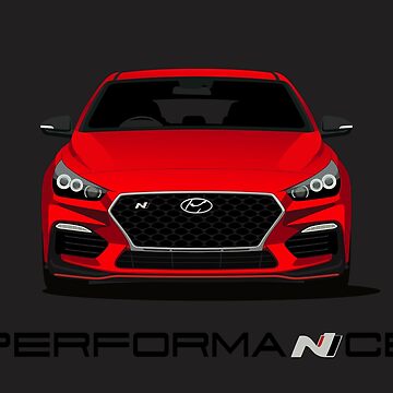 "I30N (custom red)" Sticker for Sale by AutomotiveArt | Redbubble