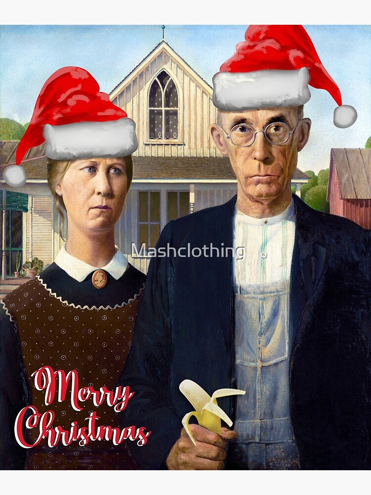 American Gothic Christmas Premium Matte Vertical Poster sold by ...