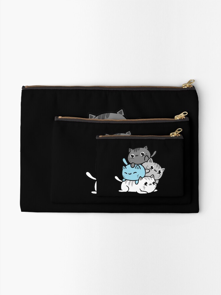 Kawaii Cat Pile Demiboy Pride Zipper Pouch sold by Inequity Carrissa ...