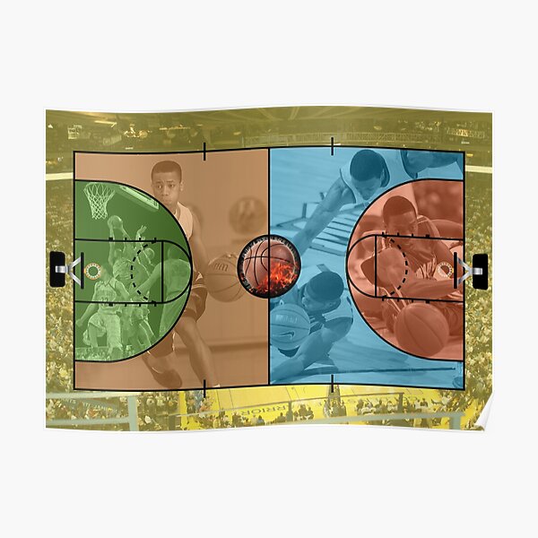 Póster «65 MCMLXV Patrón de collage de bloques de color de cancha de ...