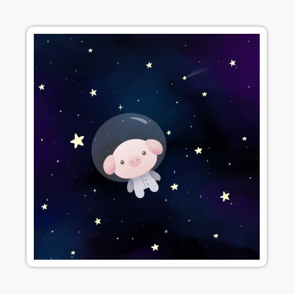 "Little Space Pig" Sticker for Sale by Tifitos | Redbubble