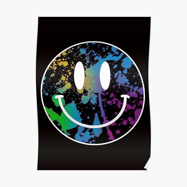"Acid House Smiley Face" Poster for Sale by editor1972 | Redbubble