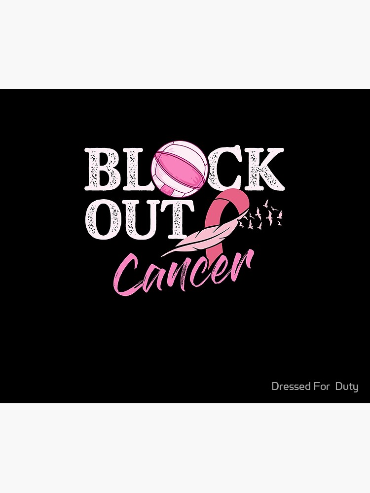 "Block Out Volleyball Breast Cancer Awareness" Poster for Sale by ...
