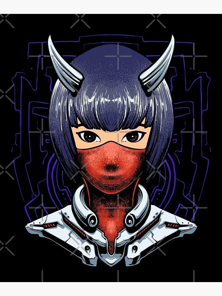 "Sci-fi Devil Cyber Punk Anime" Poster for Sale by wearandpaper | Redbubble