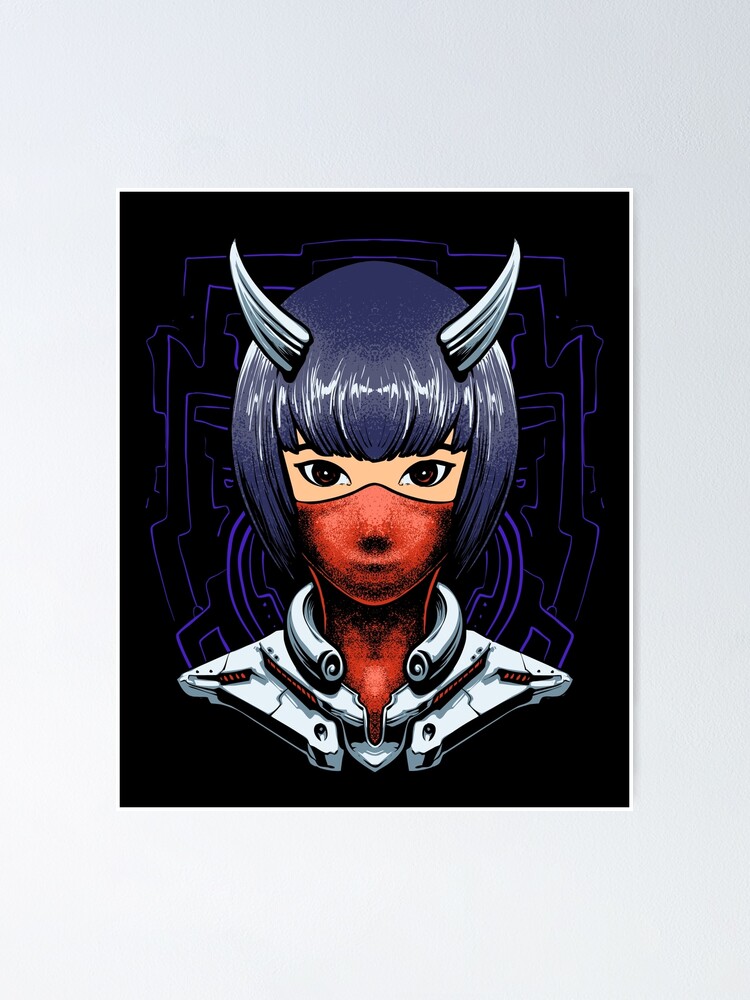 "Sci-fi Devil Cyber Punk Anime" Poster for Sale by wearandpaper | Redbubble