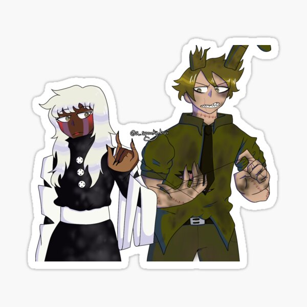 "Marionette and Springtrap (FNAF)" Sticker for Sale by doesspookyisgay ...