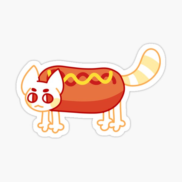 "corn dog cat" Sticker by Deemoon | Redbubble