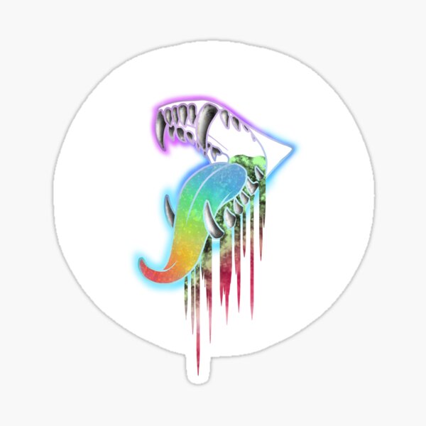 "Rainbow Maw" Sticker by charyzard | Redbubble
