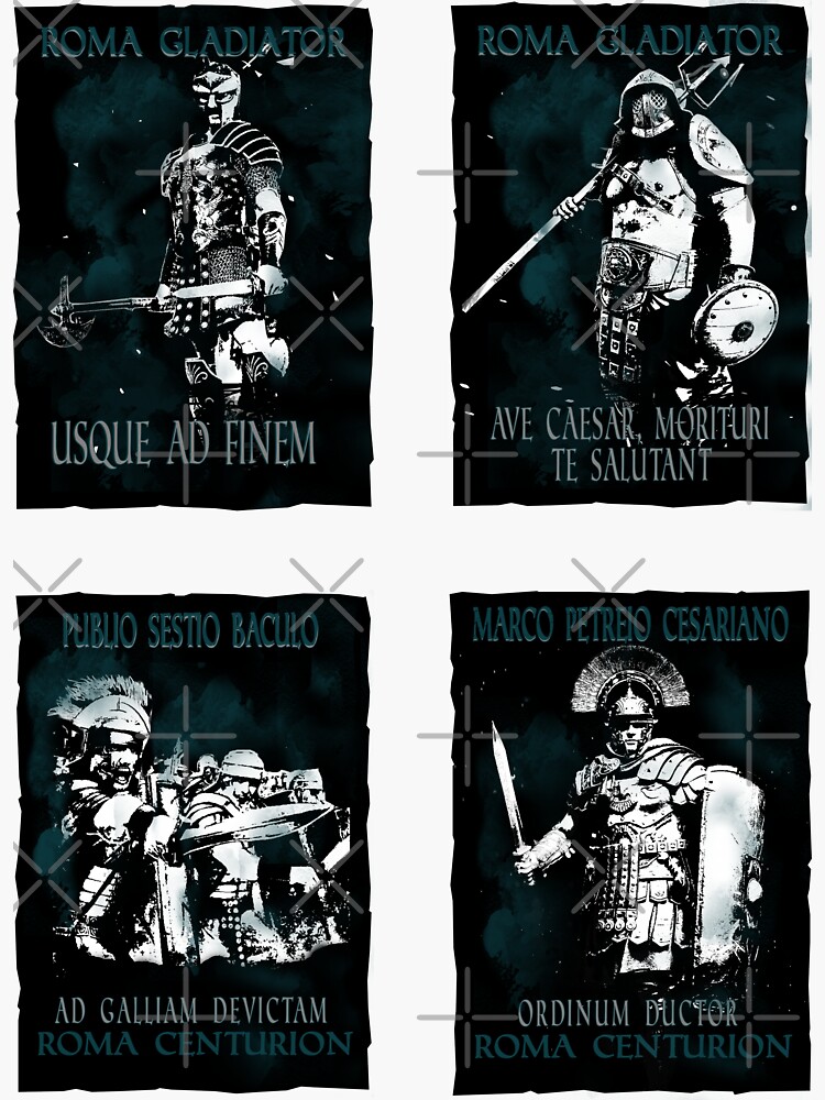 "Gladiator and Centurion sticker pack" Sticker by romansart | Redbubble