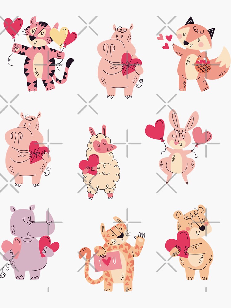 "Love stickers pack" Sticker for Sale by romansart | Redbubble