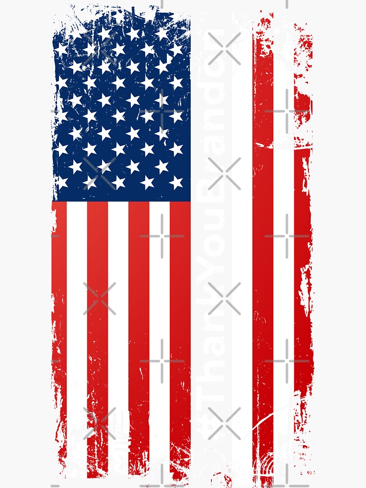"Thank You Brandon Meme American Flag USA #ThankYouBrandon" Sticker by ...