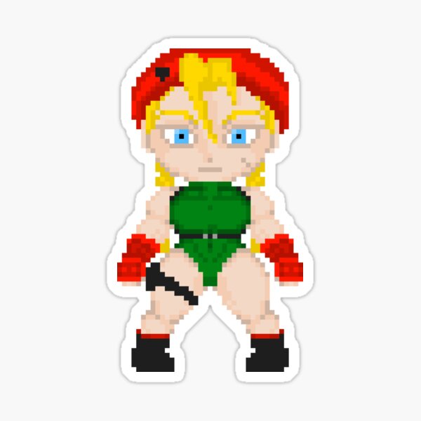 "Street Fighter Pixel Cuties - Cammy White" Sticker by TheMegabot ...