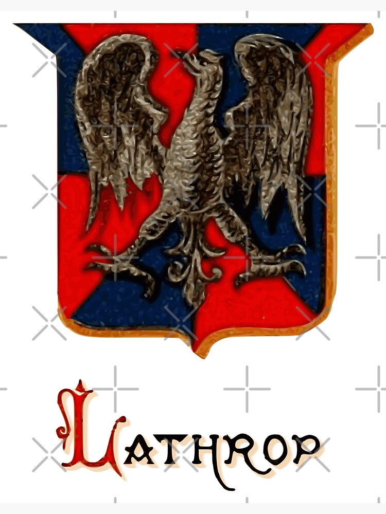 "Lathrop Family Coat of Arms" Sticker for Sale by Heraldica | Redbubble