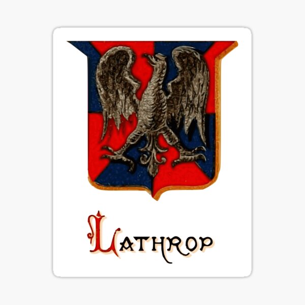 "Lathrop Family Coat of Arms" Sticker for Sale by Heraldica | Redbubble