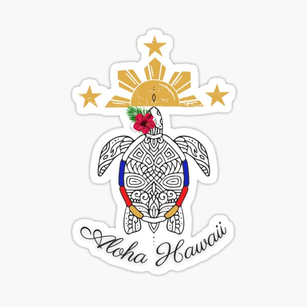 "Filipino Hawaiian Honu" Sticker by 2inspire2girls | Redbubble