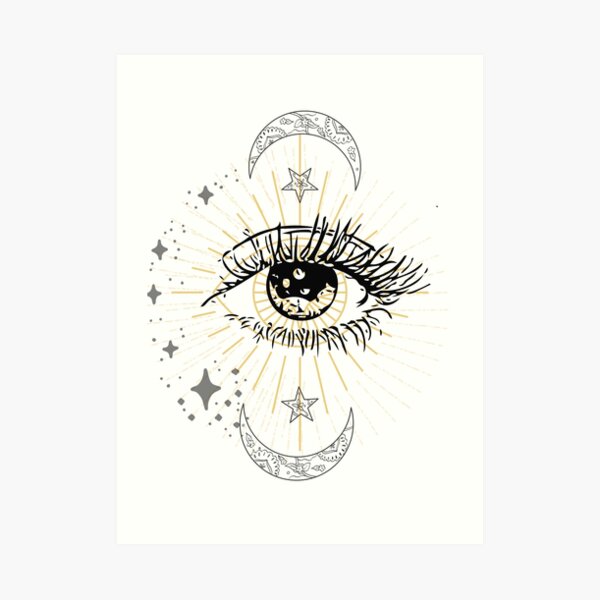 "Stars Moons Eye" Art Print for Sale by Trompita01 | Redbubble