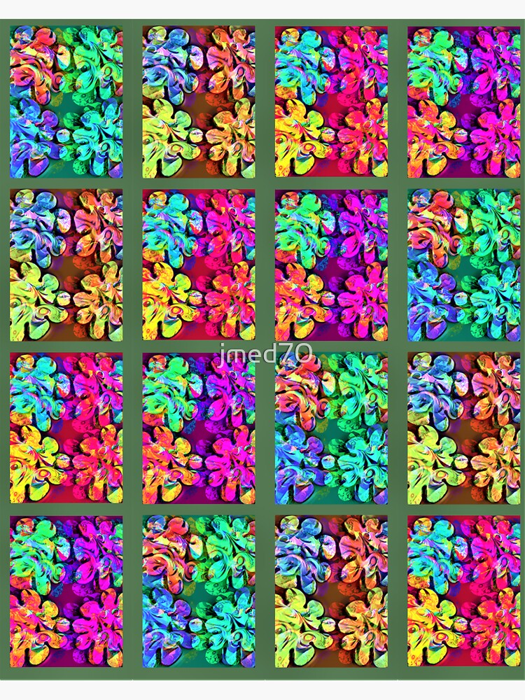 "TRIPPY FLOWER PATTERN" Sticker for Sale by jmed70 | Redbubble