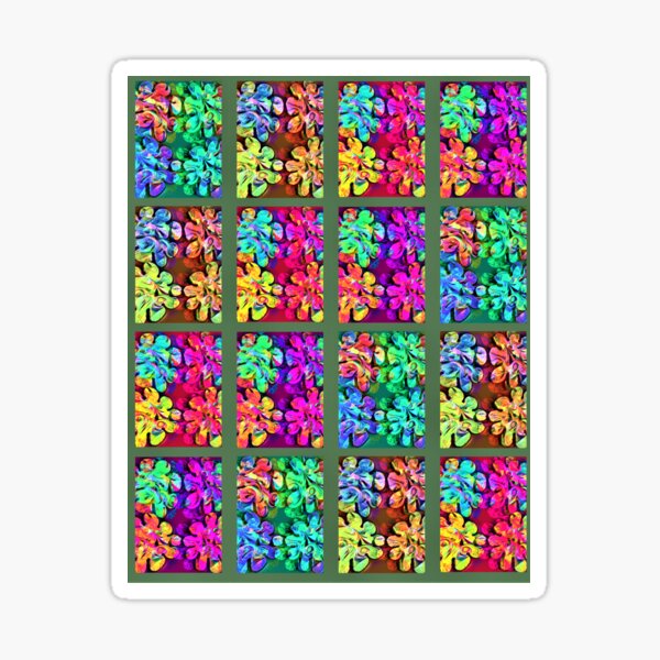 "TRIPPY FLOWER PATTERN" Sticker for Sale by jmed70 | Redbubble
