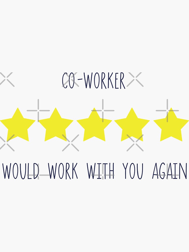 "5 Star Coworker Review" Sticker by KathrinLegg | Redbubble
