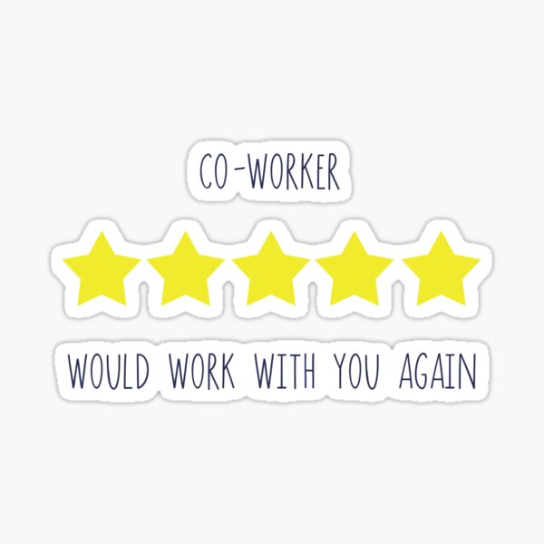 "5 Star Coworker Review" Sticker by KathrinLegg | Redbubble
