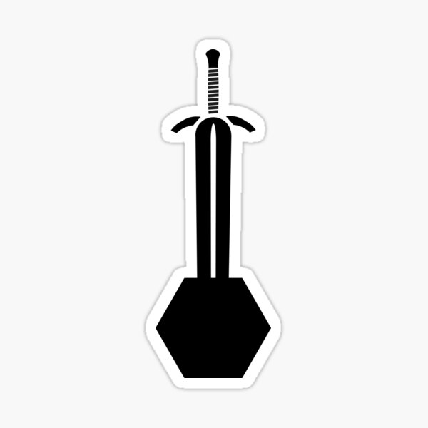 "The Sword in the Stone" Sticker for Sale by JenzigDesigns | Redbubble