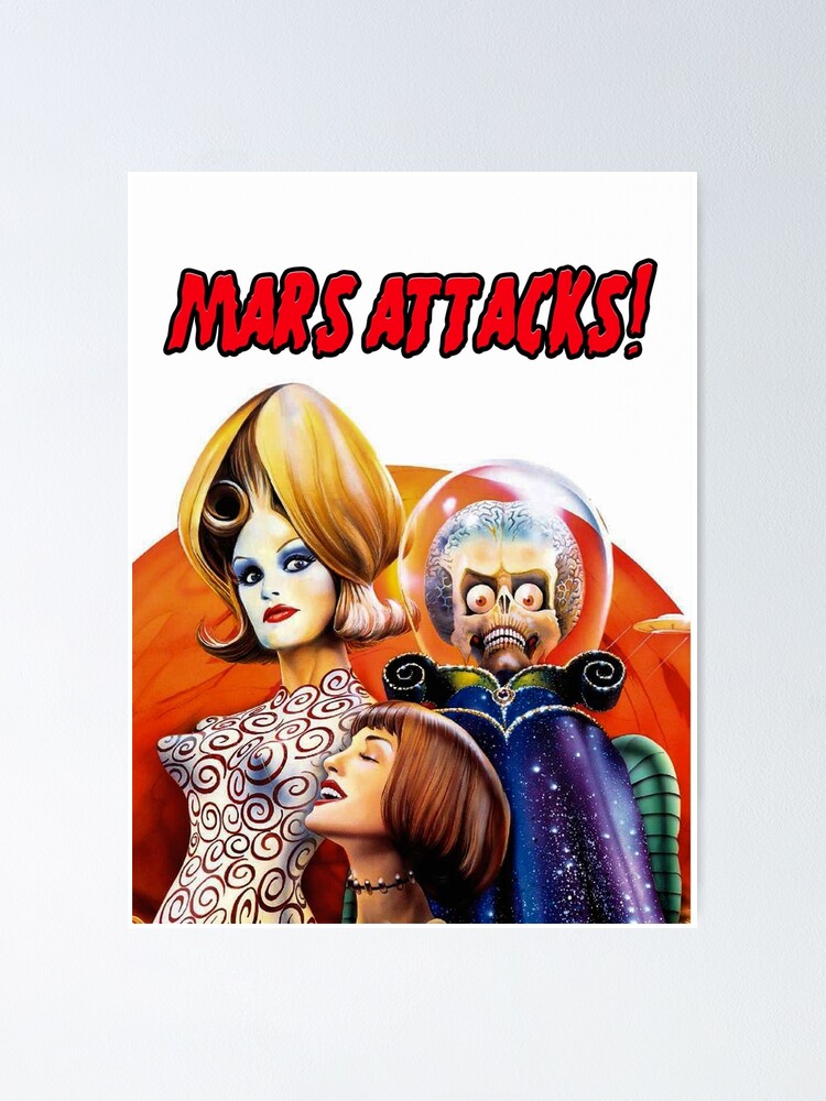 "Mars Attacks, green alien" Poster for Sale by manelghanem | Redbubble