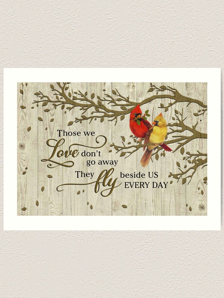 "Cardinal Birds Heaven Angel Memorial Sympathy Gifts T02" Art Print for ...