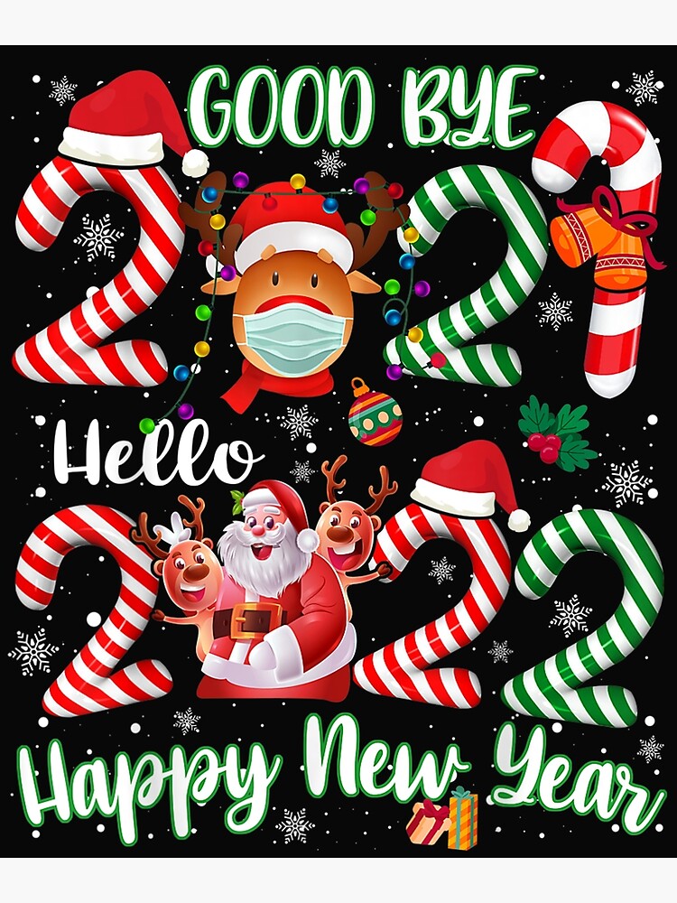 "Happy New Year 2022 New Years Eve Goodbye 2021 Pajama Family T-Shirt ...