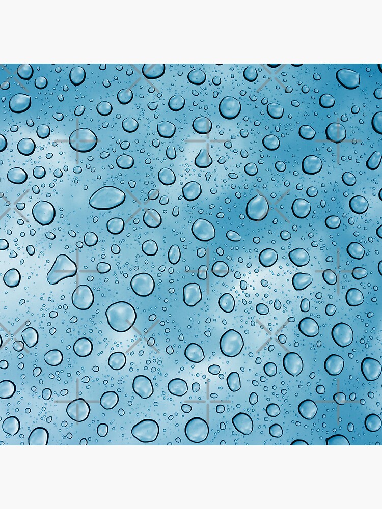 "Blue waterdrops" Sticker for Sale by pnkpopcorn | Redbubble