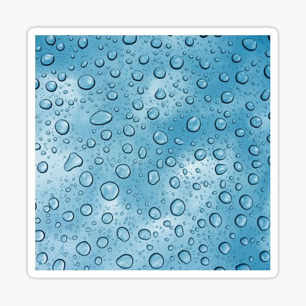 "Blue waterdrops" Sticker for Sale by pnkpopcorn | Redbubble