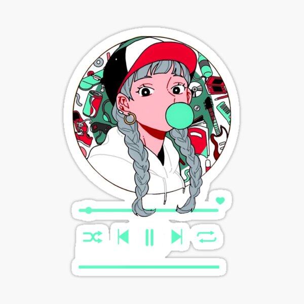 "Fanart Anime Girl Japanese Aesthetic anime Otaku Music player Theme ...