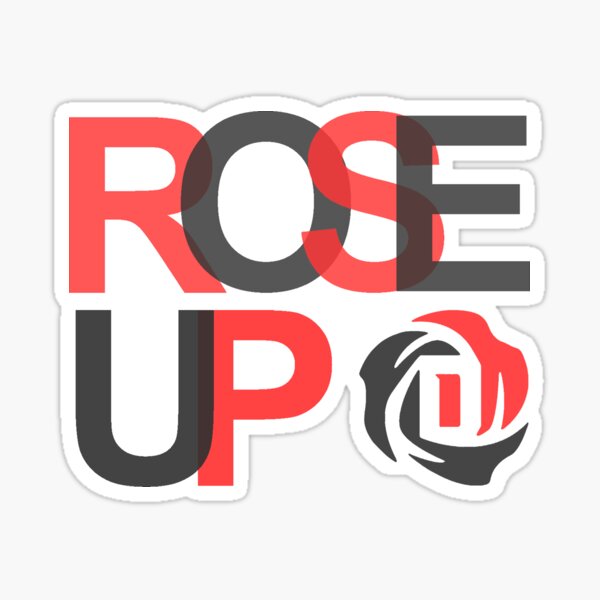 "rose up - derrick rose" Sticker by Joycejw | Redbubble