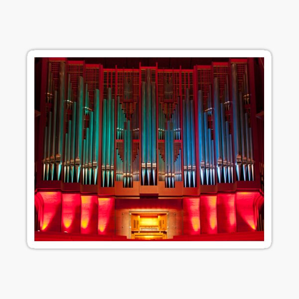 "Christchurch Town Hall pipe organ" Sticker for Sale by churchmouse ...