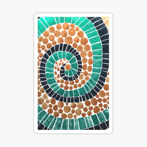 "spiral art" Sticker by shylasrinivasa | Redbubble