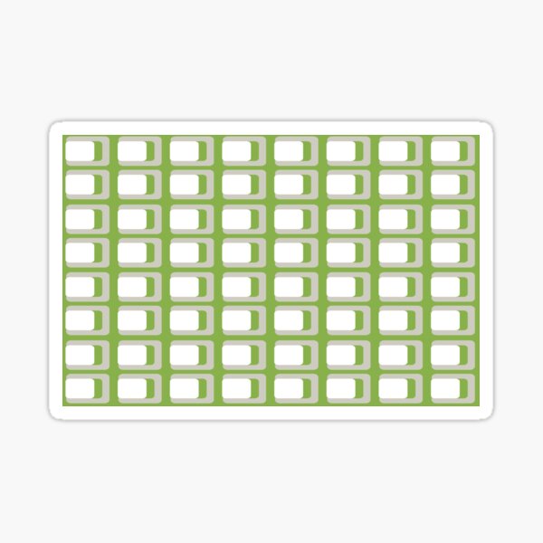 "BIG FUNKY RETRO GREENERY SQUARES - WITH LIGHT GREEN AND WHITE -BY ...