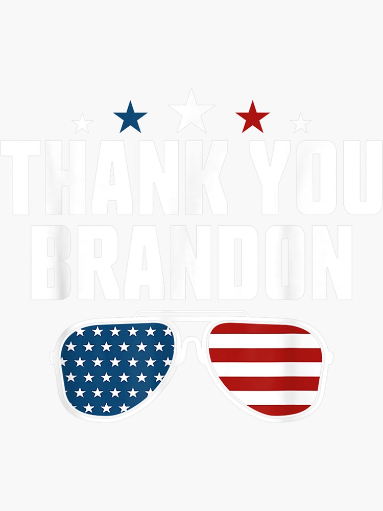"Thank you Brandon" Sticker for Sale by Zophaniasskrogg | Redbubble