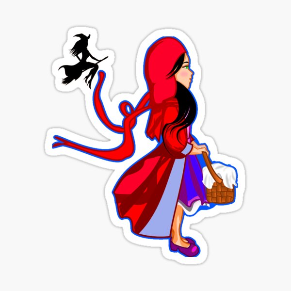 "Little Red Riding Hood " Sticker by EasyArts99 | Redbubble