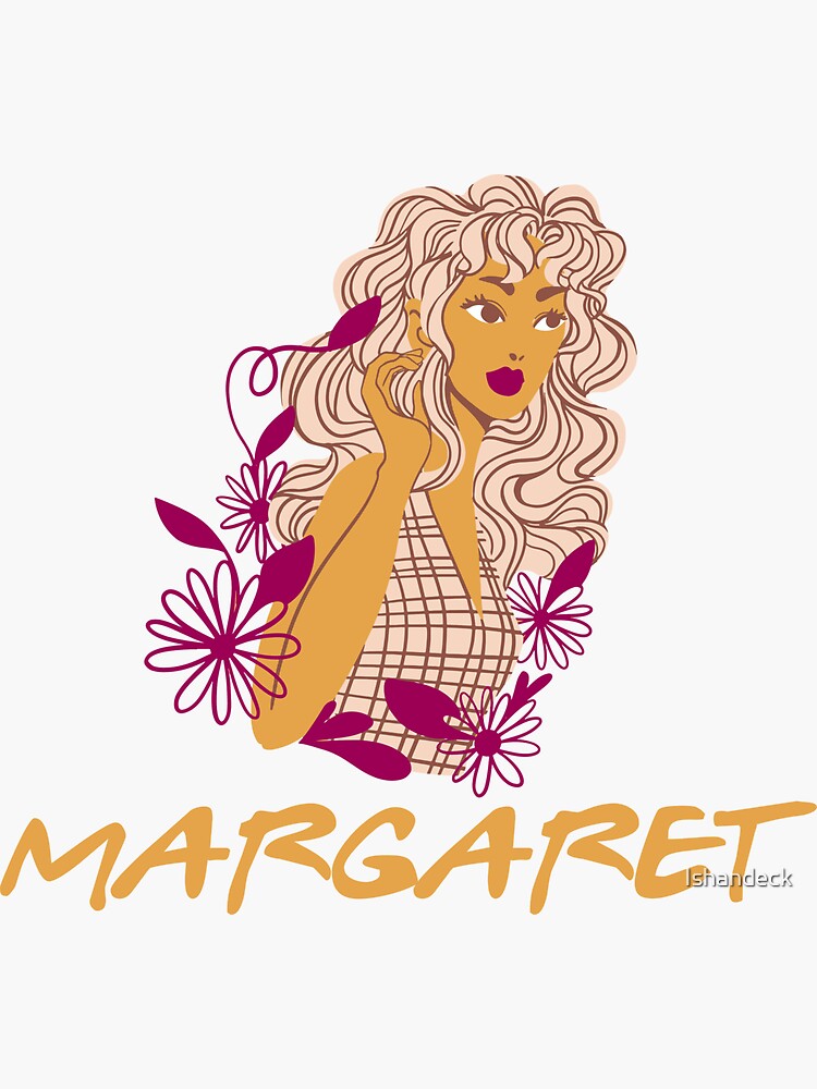 "Margaret Female Name Design" Sticker for Sale by Ishandeck | Redbubble