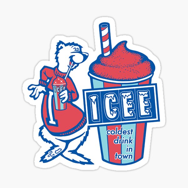 "Icee T-ShirtIcee Frozen Drink" Sticker for Sale by BroweTerra | Redbubble