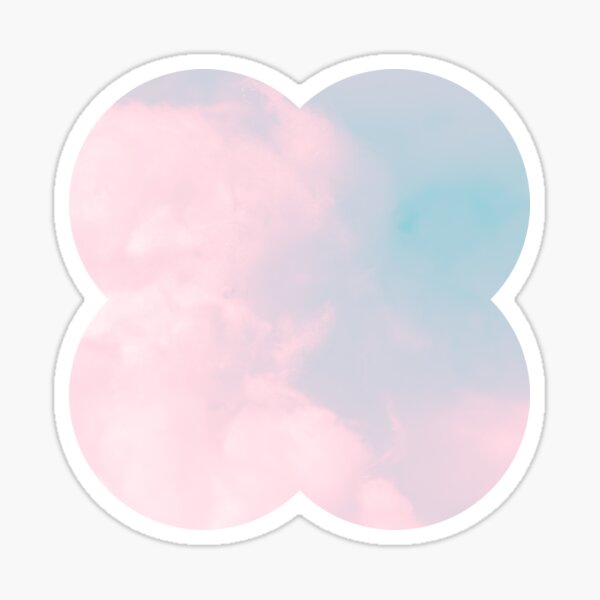 "Cute pastel pink cloud calm ordinary average life art " Sticker for ...