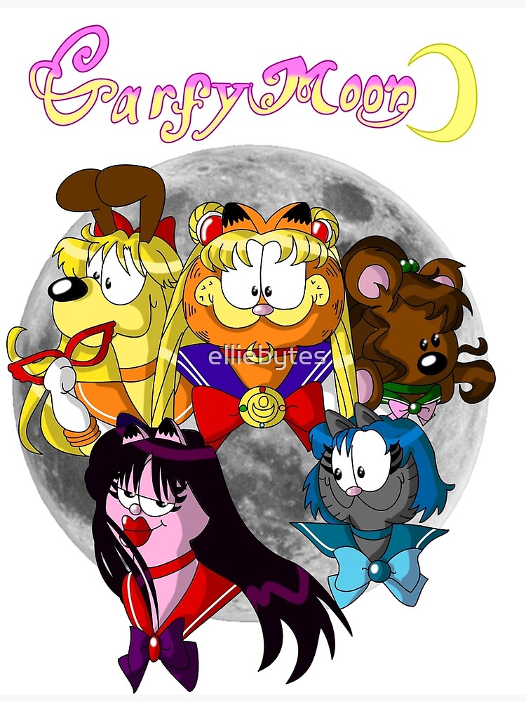 "Garfy Moon" Poster by elliebytes | Redbubble