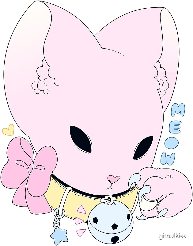 "MEOW - Pink ver." by ghoulkiss | Redbubble