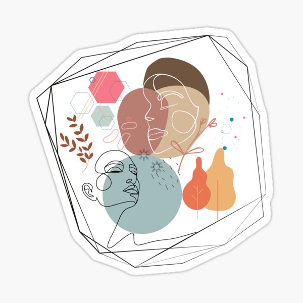 "Unique Art Combo " Sticker for Sale by fizzah1 | Redbubble